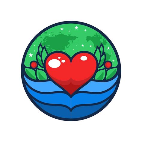Save The Earth Love The Earth Concept Vector Illustration Love The