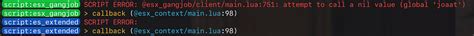 attempt to call a nil value global joaat 7 es esx cfx re community