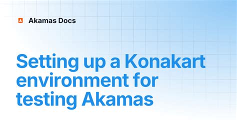 Setting Up A Konakart Environment For Testing Akamas Akamas Docs