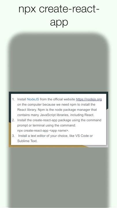 React Interview Question What Are The Steps Of Creating A Simple React App Without A Framework