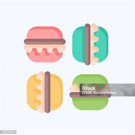 아이콘 마카롱 프랑스 상징과 관련이 있습니다 플랫 스타일 심플한 디자인 편집 가능 간단한 일러스트레이션 0명에 대한 스톡 벡터 아트 및 기타 이미지 Istock