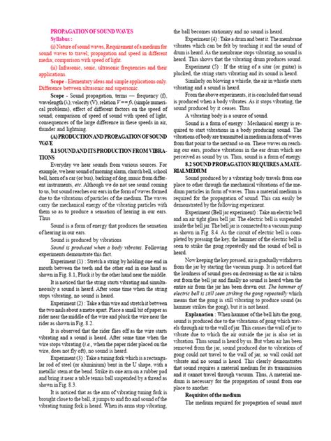Physics 9th Icse Part 1 Download Free Pdf Sound Waves