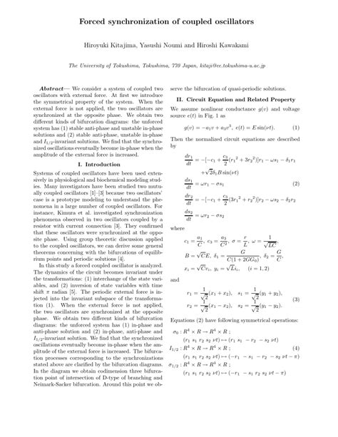 Pdf Forced Synchronization Of Coupled Oscillators