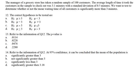 Solved The Manager Of A Grocery Store Has Taken A Random