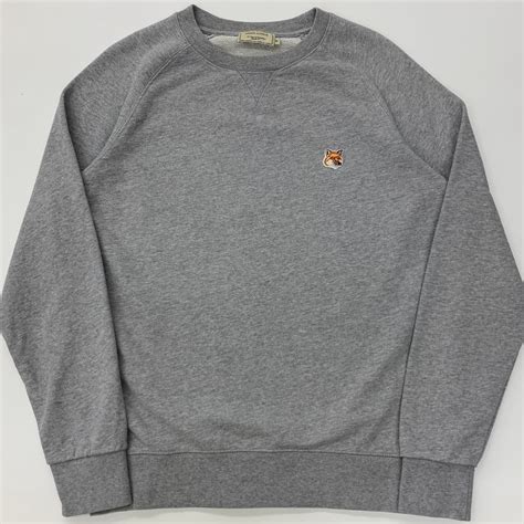 메종키츠네 폭스헤드 그레이 맨투맨 후루츠패밀리 메종키츠네 폭스헤드 그레이 맨투맨 후루츠패밀리