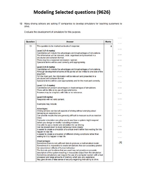 Modeling Selected Questions Pdf Modeling Selected Questions Pdf