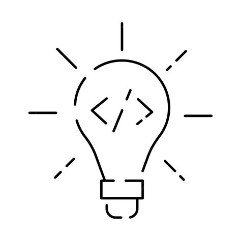 Набор значков векторных линий связанных с программированием и разработкой набор значков