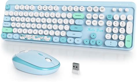 Itastatur Typewriter Wireless Keyboard And Mouse Combo 2 4g Office 104 Keys Full