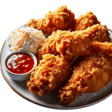 투명한 배경에 소스를 곁들인 3d Kfc 스타일 프라이드 치킨 레시피 소스를 곁들인 3d Kfc 프라이드 치킨 레시피 투명한 배경에 소스를 곁들인 3d Kfc 프라이드