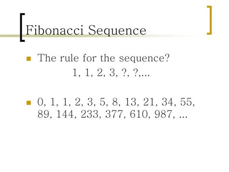 Ppt Fibonacci Sequence Powerpoint Presentation Free Download Id