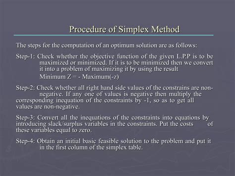 Simplex Method Ppt