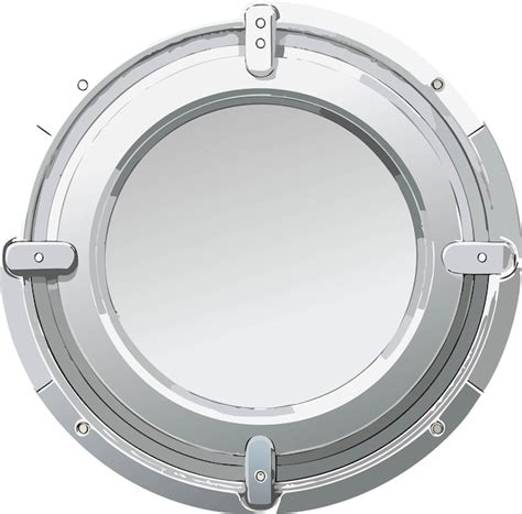 A Round Object With A Silver Frame And A White Circle On The Bottom