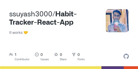 GitHub Ssuyash Habit Tracker React App It Works