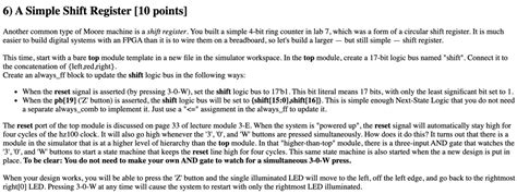 Solved 6 A Simple Shift Register 10 Points Another Common Type Of