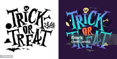 해피 할로윈에 대한 귀여운 글자 할로윈 파티 트릭 오어 트릿 할로윈 초대장 포스터 웹 배너 티셔츠 디자인을 위한 레터링 아트 T 셔츠에 대한 스톡 벡터 아트 및 기타 이미지