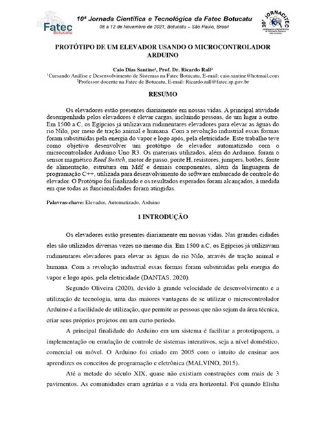 2685 13570 1 pb elevador com arduino pdf arduino microcontrolador