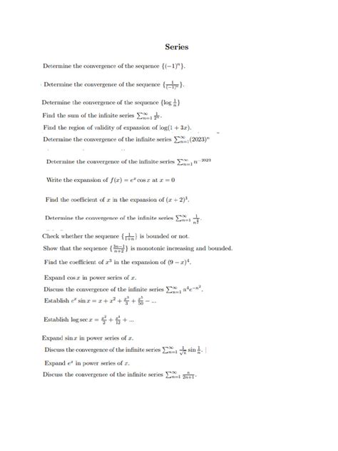 Series And Matrix Determinants Pdf