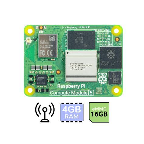 Raspberry Pi Cm5 With Wireless Pick Ram And Emmc