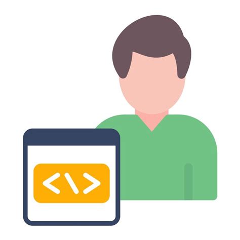 Premium Vector Developer Male Flat Illustration
