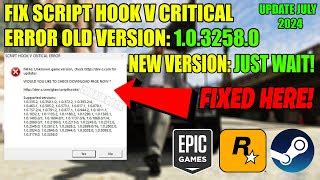 How To Fix Script Hook V Critical Error After Update Gta5 July 2024 Fix Script Error Modhq Mp3