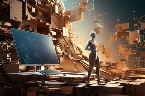 Premium AI Image Concept Of Gender Equality In Technology And Innovation Industry