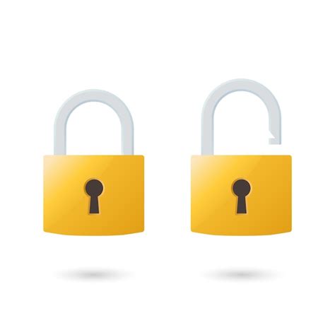 Premium Vector Locked And Unlocked Padlock Vector Illustration Padlock Vector