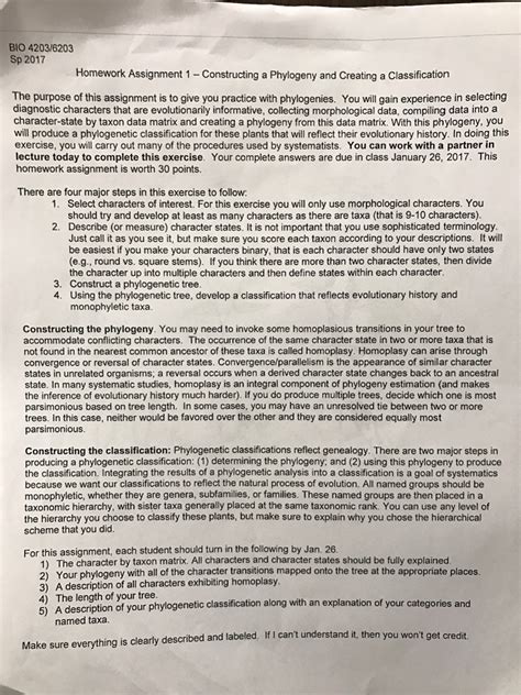 Solved How To Construct A Phylogeny And Create A Chegg Com