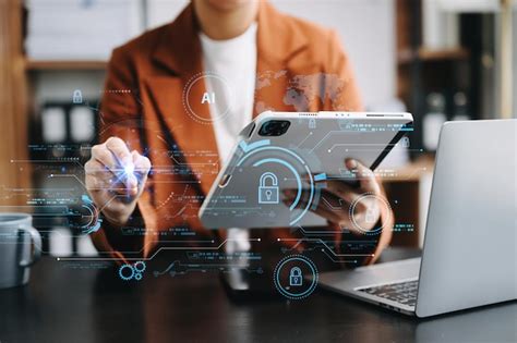 Premium Photo Cyber Security And Data Protection Business Using
