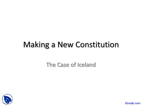 Making A New Constitution Banking Lecture Slides Docsity