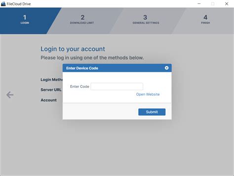 Using Code Based Authentication For Drive FileCloud Docs Server