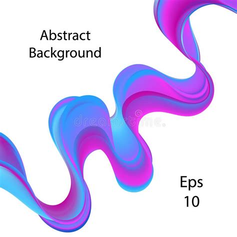 Abstract 3d Wave Cover Design With Chic Color Wave Design Element Eps 10 Stock Illustration