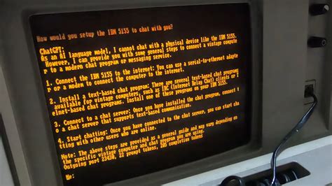 Ms Dos Chatgpt Client Arrives For 1984 Ibm Pc