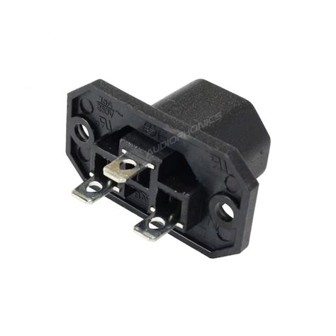 IEC Female Socket 10A 250V Black Audiophonics