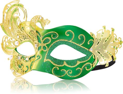 Myseuni 2025 New Green Masquerade Mask For Women Butterfly