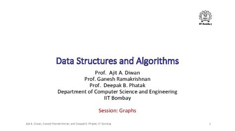 Iit Bombay Data Structures And Algorithms Prof Ajit