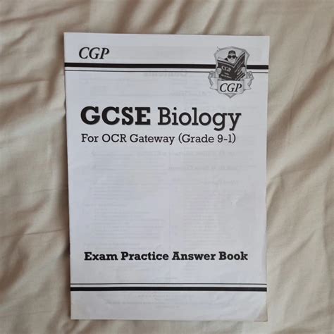 Gcse Biology Ocr Gateway Answers For Exam Practice Workbook By Cgp Books £11 08 Picclick Uk