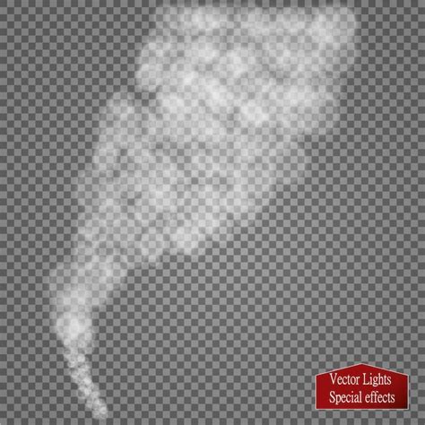 안개 또는 연기 절연 투명 특수 효과 흰색 벡터 흐림 안개 또는 스모그 배경 프리미엄 벡터