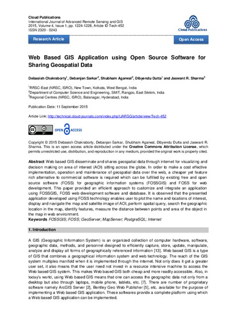 Pdf Web Based Gis Application Using Open Source Software For Sharing Geospatial Data