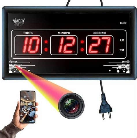 Black 4k Hd Home Security Wireless Wifi Wall Clock Spy Hidden Camera At Rs 6200piece In Mumbai