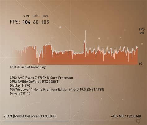 Assassins Creed Mirage Has An In Game Fps Graph I Love This More
