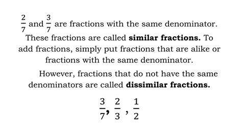 Addition Of Fractions And Mixed Numbers Pptx
