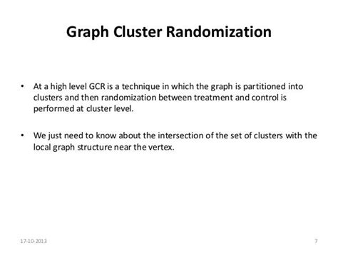 Graph Cluster Randomization