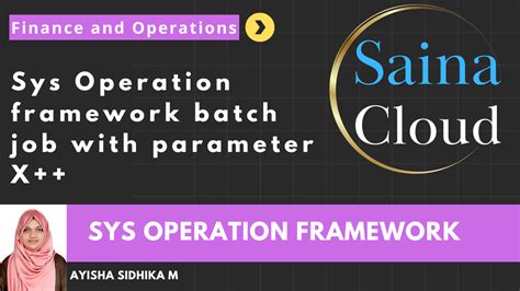 Sys Operation Framework Batch Job With Parameter X