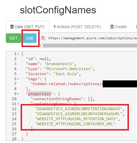 Azure Web App Service Web App Diagnostic Logs Web Server Logging As