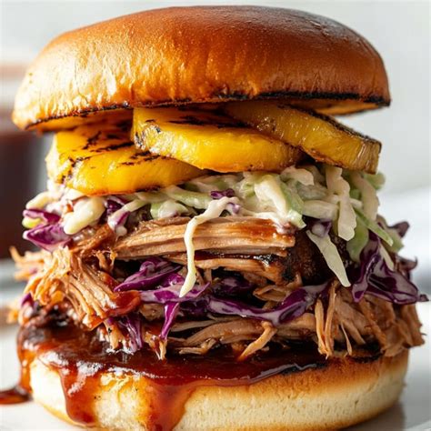 Hawaiian Pulled Pork Sandwich Insanely Good