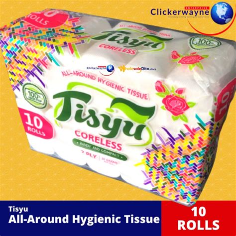 Pack Of 10 Rolls Tisyu Coreless Tissue 2 Ply Shopee Philippines