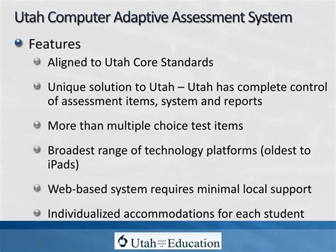 PPT Utah Computer Adaptive Assessment System PowerPoint Presentation ID
