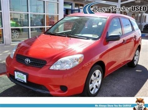 Find Used 07 Toyota Matrix STD Manual Red AM FM Stereo Cruise Control