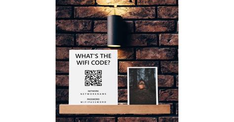 Wifi Password And Network Personalized Qr Code Picture Ledge Zazzle