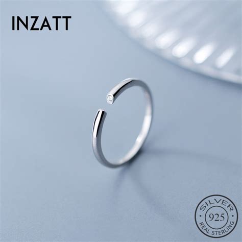 Inzatt Real 925 Sterling Silver Minimalist Geometr Grandado